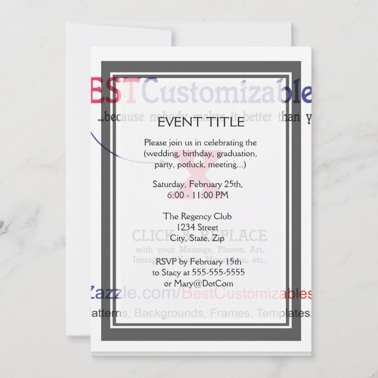 Customize It! Invitation | Zazzle