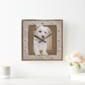 Customize It! Westie Puppy Ornate Gold Wall Clock | Zazzle