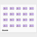 Customize Last and First Name Lilac Sticker | Zazzle