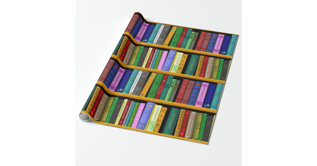 Customize Library Design Wrapping Paper | Zazzle