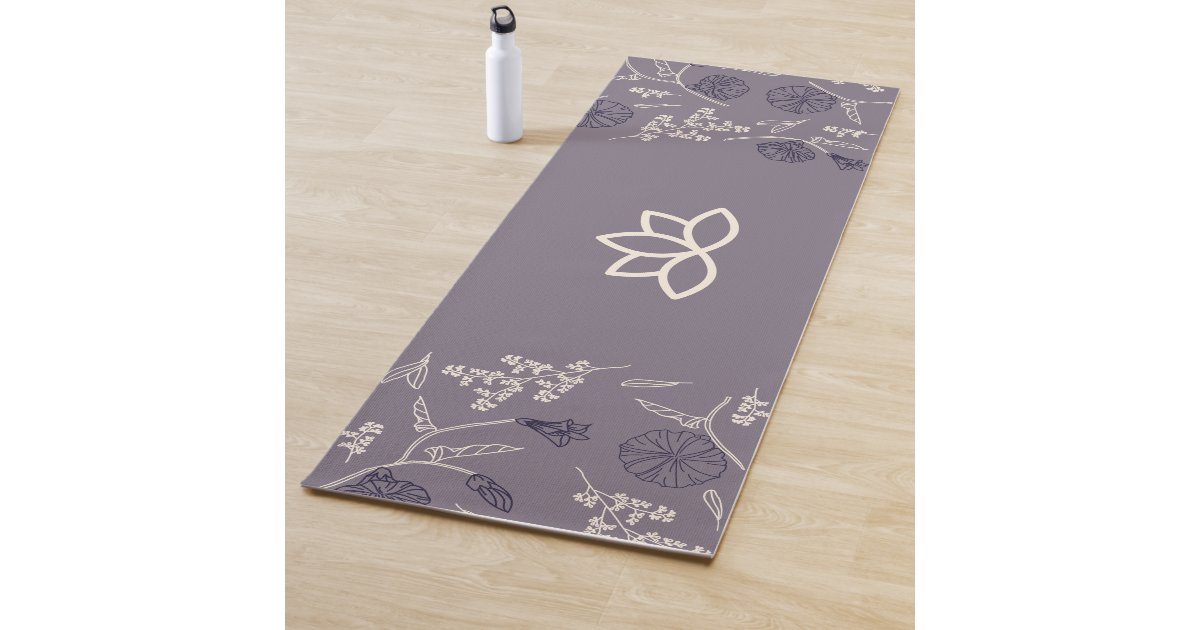 Customize Logo Modern Lotus Yoga Mat | Zazzle