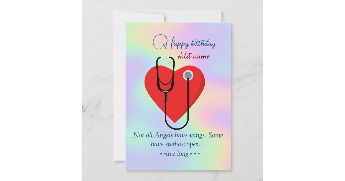 Customize nurse happy birthday card | Zazzle