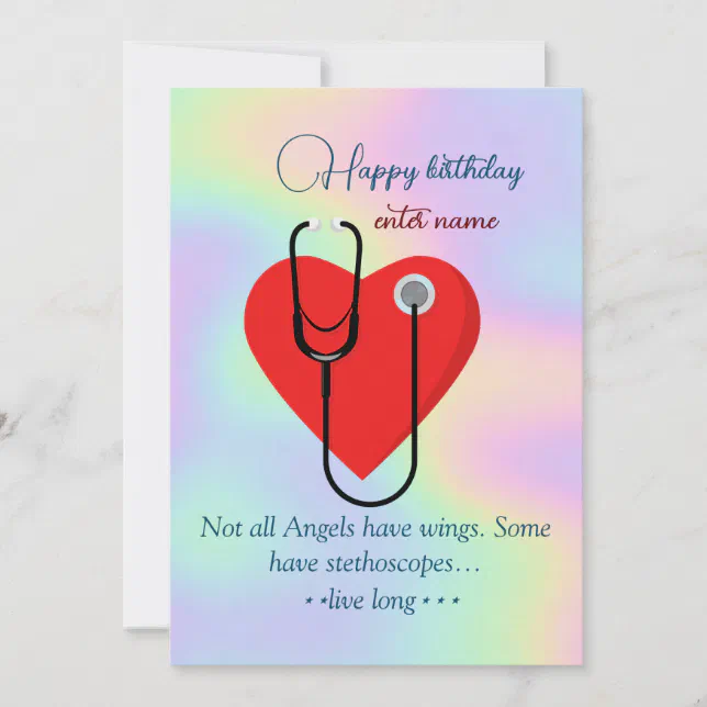 Customize nurse happy birthday card | Zazzle