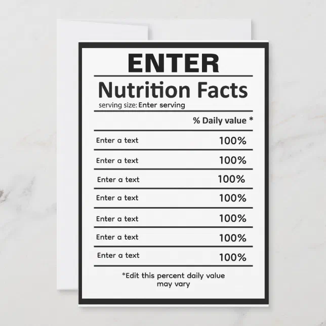 Customize Nutrition chart label template | Zazzle