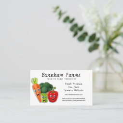 Customize Produce Vegetable Farm Business Card | Zazzle