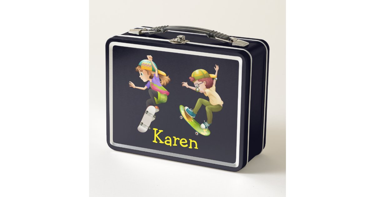 Customize Skateboarder Metal Lunch Box | Zazzle