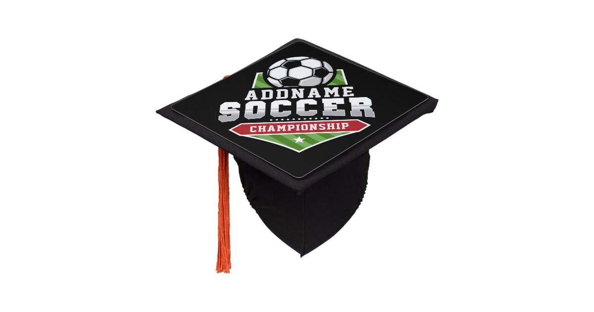 Customize Soccer ADD TEXT Varsity Team Player Graduation Cap Topper ...
