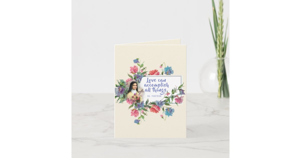 Customize St. Therese Valentine's Day Holiday Card | Zazzle