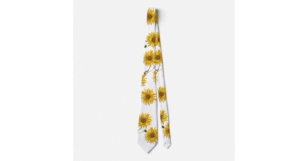 Customize Sunflower Party Neck Tie | Zazzle