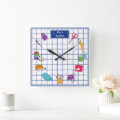 Customize the Label Quilt Time Square Wall Clock | Zazzle