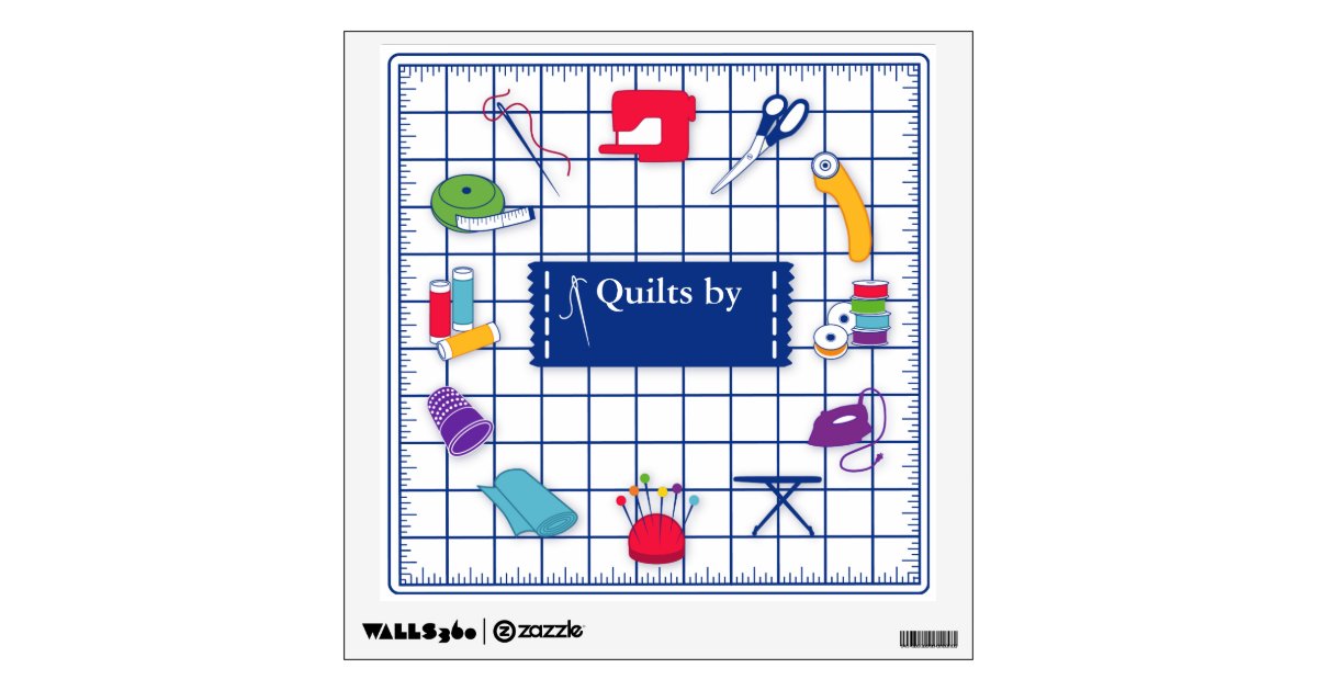 Customize the Label Quilt Wall Decal | Zazzle
