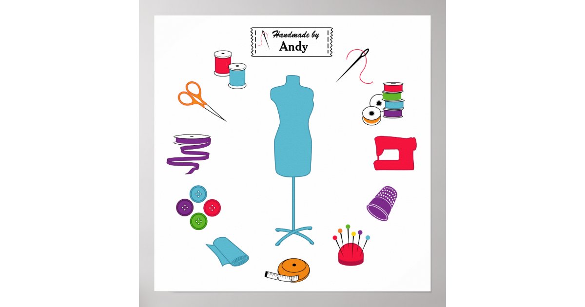 Customize the Label Sew Right Poster | Zazzle