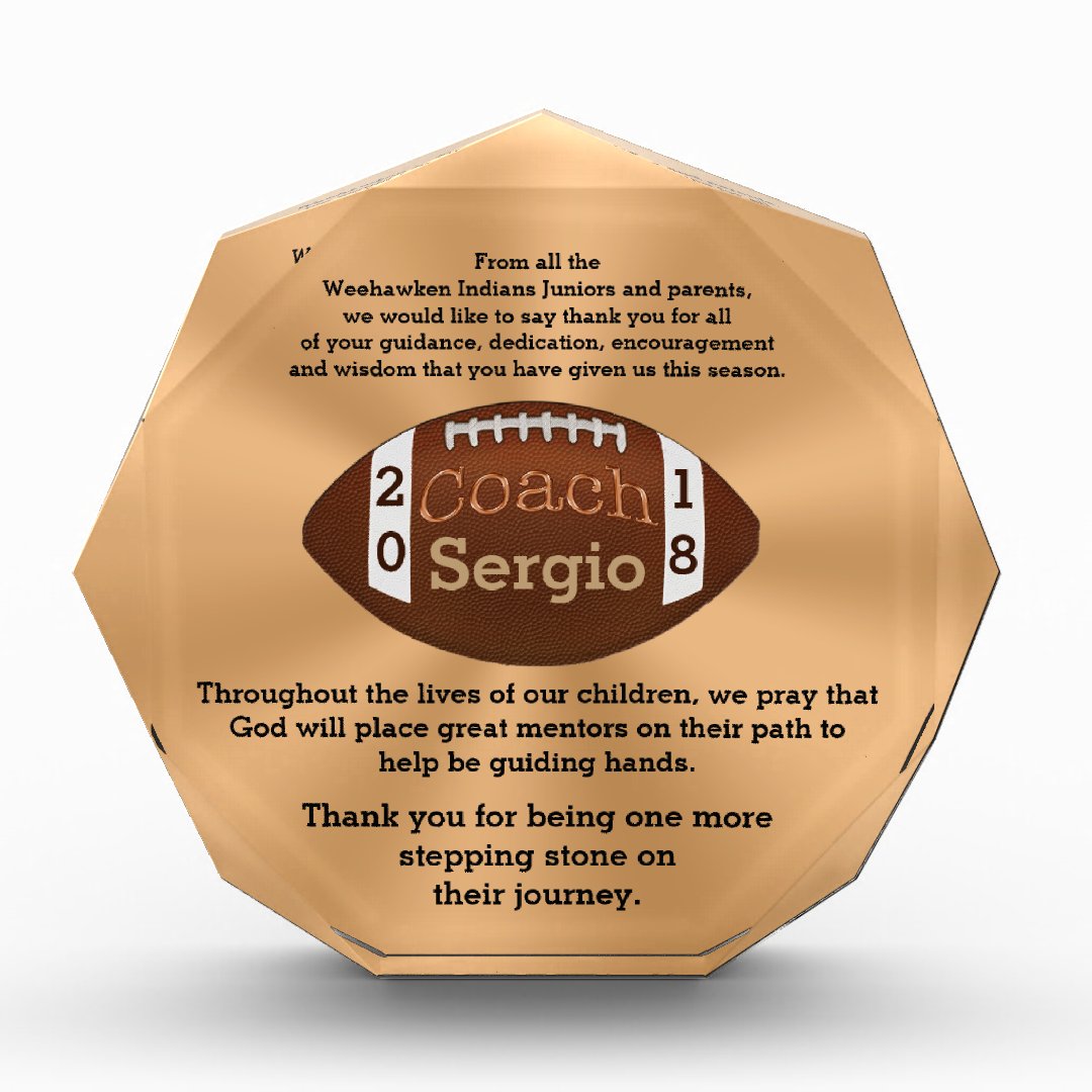 Customize this Amazing Football Coach Award | Zazzle