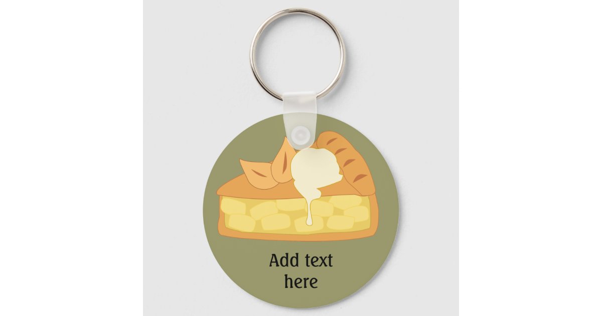 Customize this Apple Pie Slice graphic Keychain | Zazzle