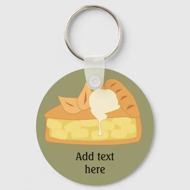 Customize this Apple Pie Slice graphic Keychain | Zazzle