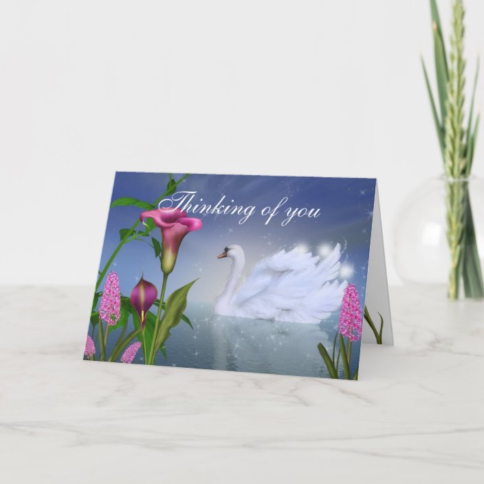 Customize this Beautiful Swan Greeting Card | Zazzle.com