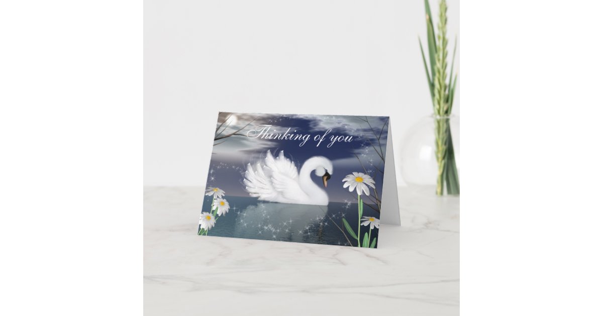 Customize this Beautiful Swan Greeting Card | Zazzle