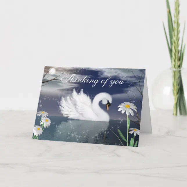 Customize this Beautiful Swan Greeting Card | Zazzle