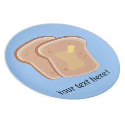 Customize this Buttered Toast graphic Plate | Zazzle