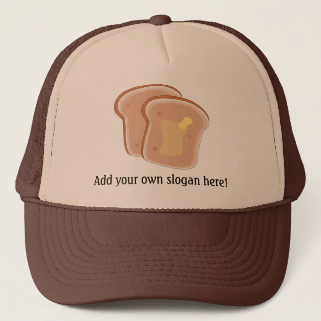 Customize this Buttered Toast graphic Trucker Hat | Zazzle