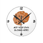 Chocolate Chip Cookie Numbered Wall Clock | Zazzle.com