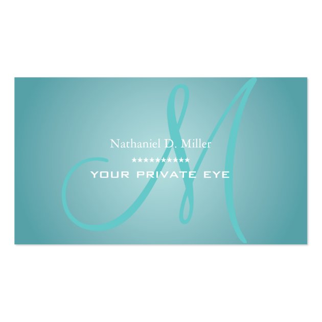 Customize this monogram business card