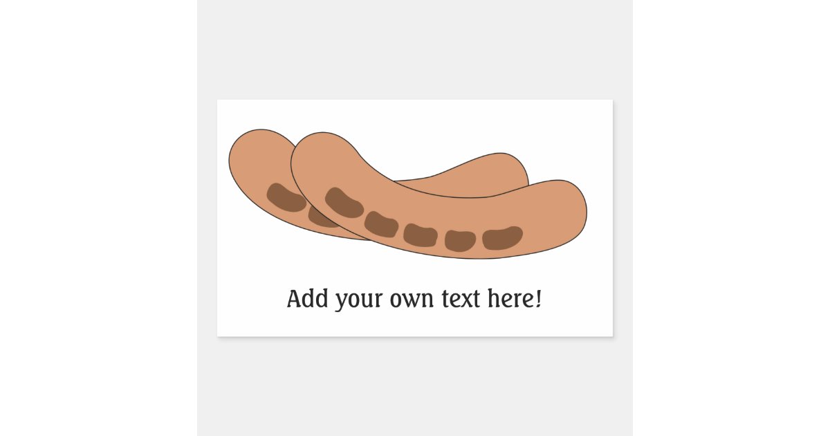 Customize this Sausages graphic Rectangular Sticker | Zazzle