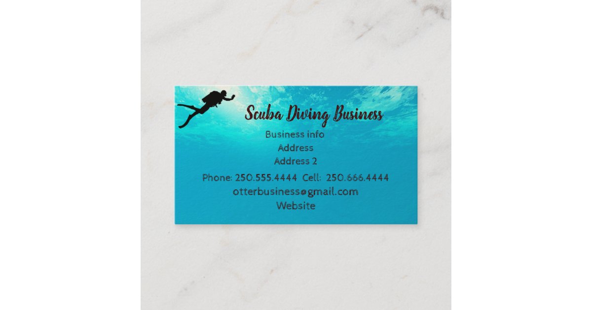 Customize this Scuba Diving Business Business Card | Zazzle