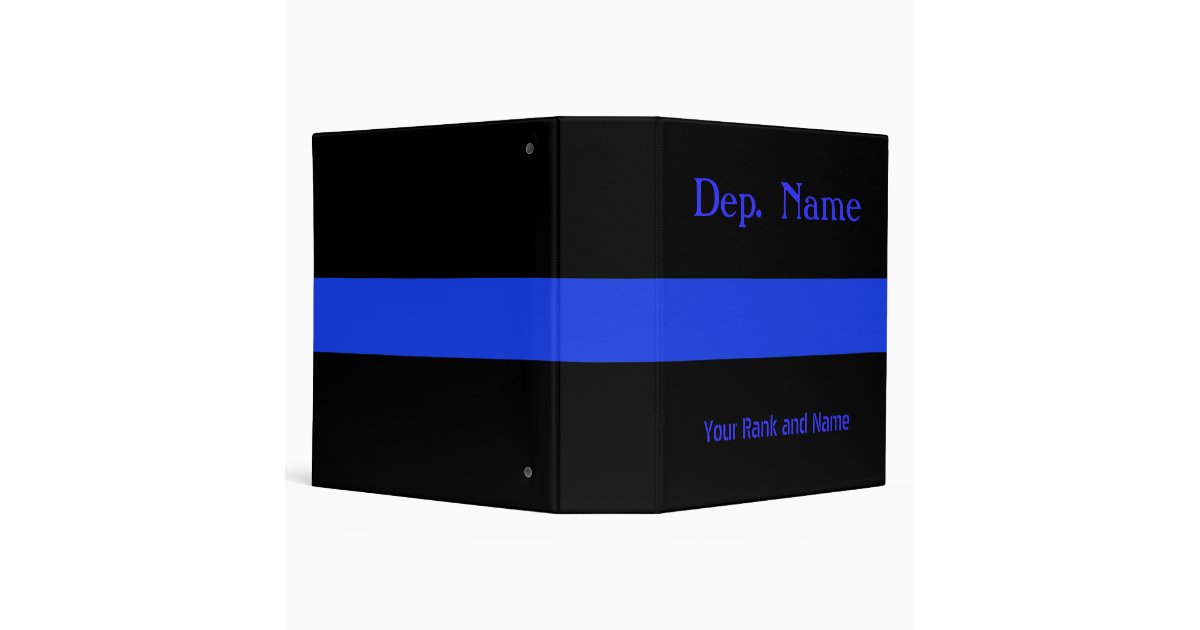 Customize this Thin Blue Line Binder | Zazzle