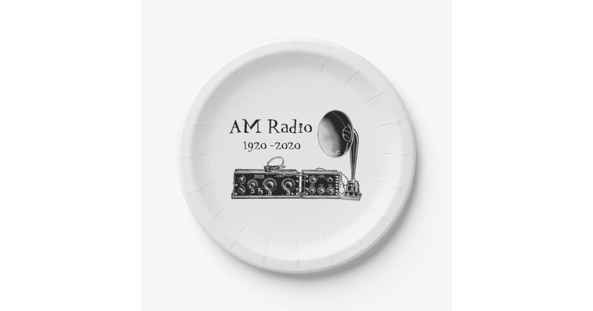 Customize Vintage AM Radio Receiver Paper Plates | Zazzle