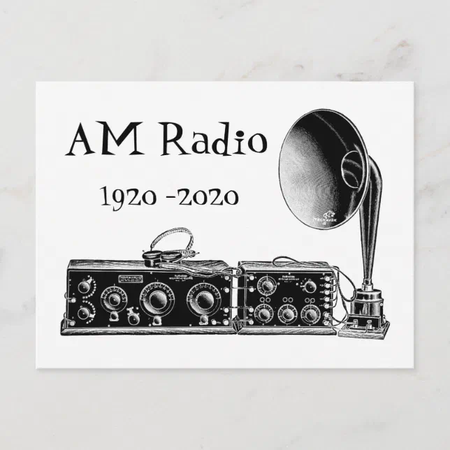 Customize Vintage AM Radio Receiver Postcard | Zazzle