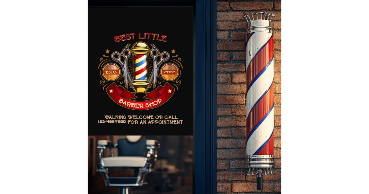 Customize Vintage Old Fashioned Barber Shop Pole Blackout Curtains | Zazzle