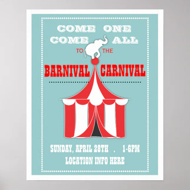 Customize Your Carnival Event Poster | Zazzle