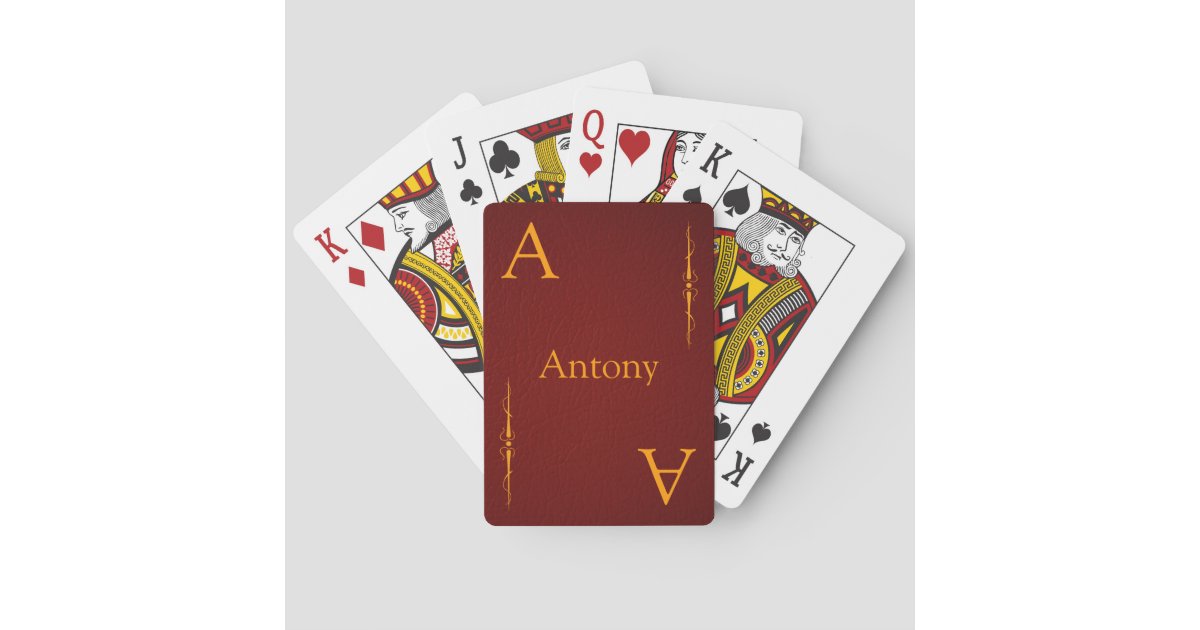 Customize your Name and Initial Playing Cards | Zazzle