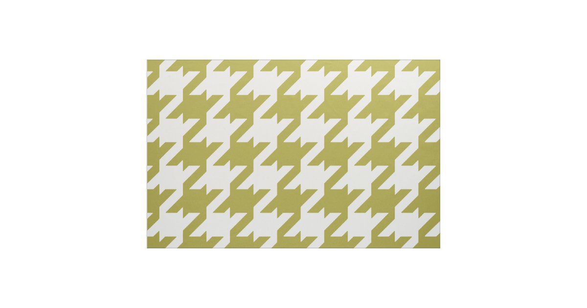 Customize your own bold green houndstooth fabric | Zazzle