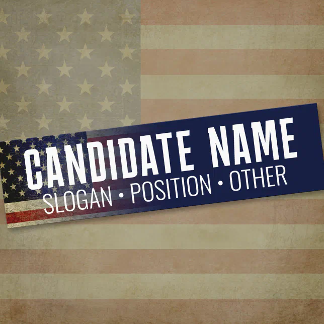 Customize Your Own Candidate Merch Bumper Sticker | Zazzle