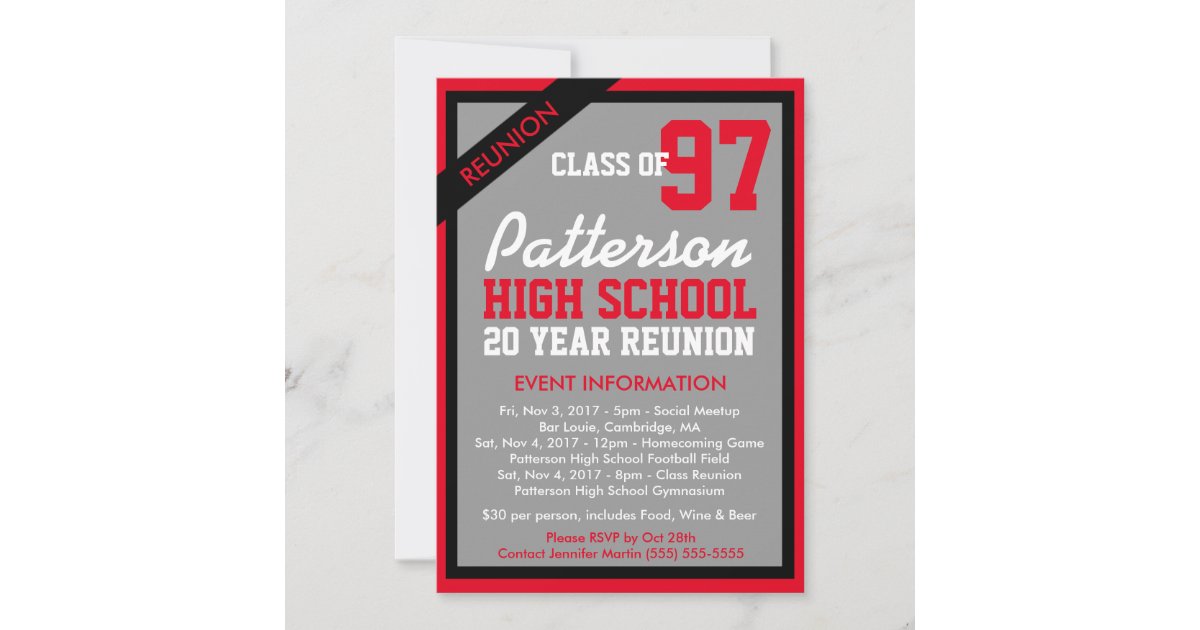 Customize Your Own Class Reunion Invitation | Zazzle