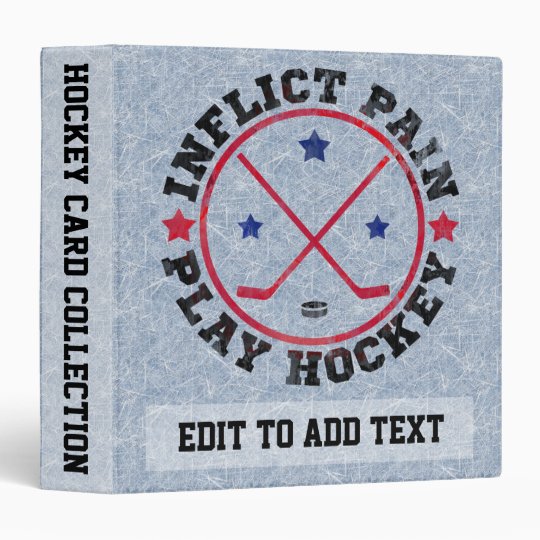 Customize Your Own Hockey Ring Binder Card Album | Zazzle.com