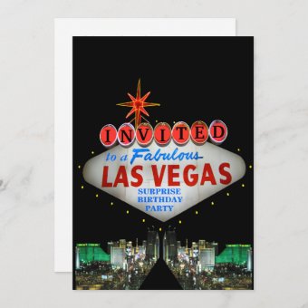 Customize Your Own Las Vegas Sign Invitations | Zazzle
