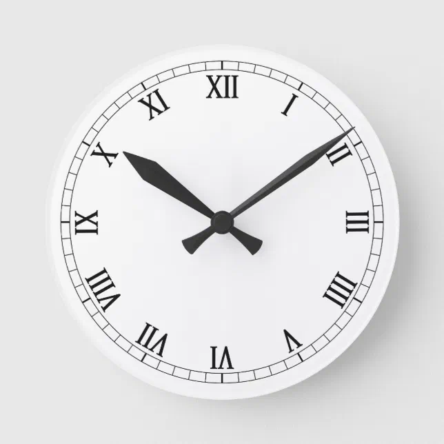 Customize Your Own Roman Numeral Wall Clock | Zazzle