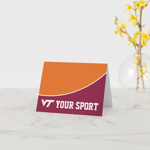 Customize Your Sport Virginia Tech Card | Zazzle