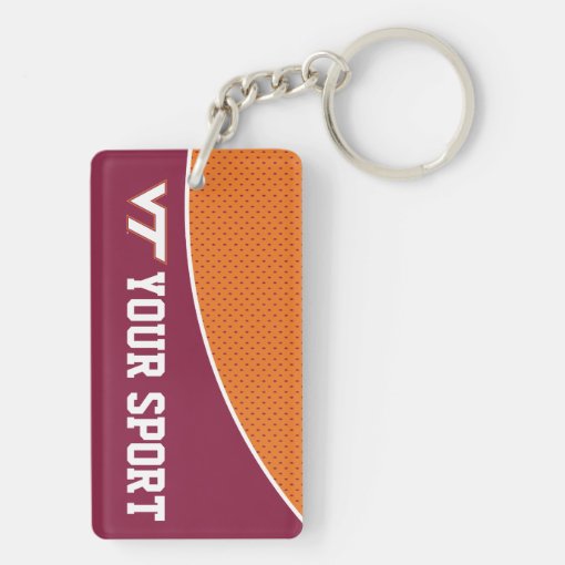 Customize Your Sport Virginia Tech Keychain | Zazzle