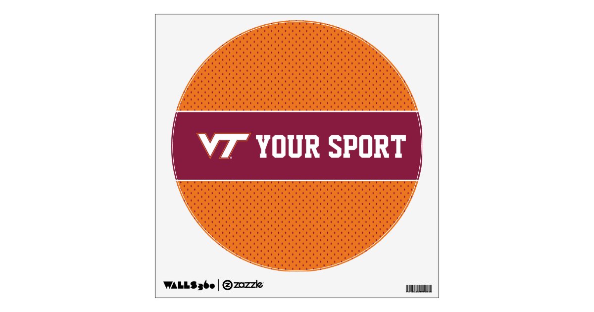 Customize Your Sport Virginia Tech Wall Sticker | Zazzle