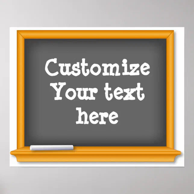 Customize Your Text Chalkboard Poster | Zazzle