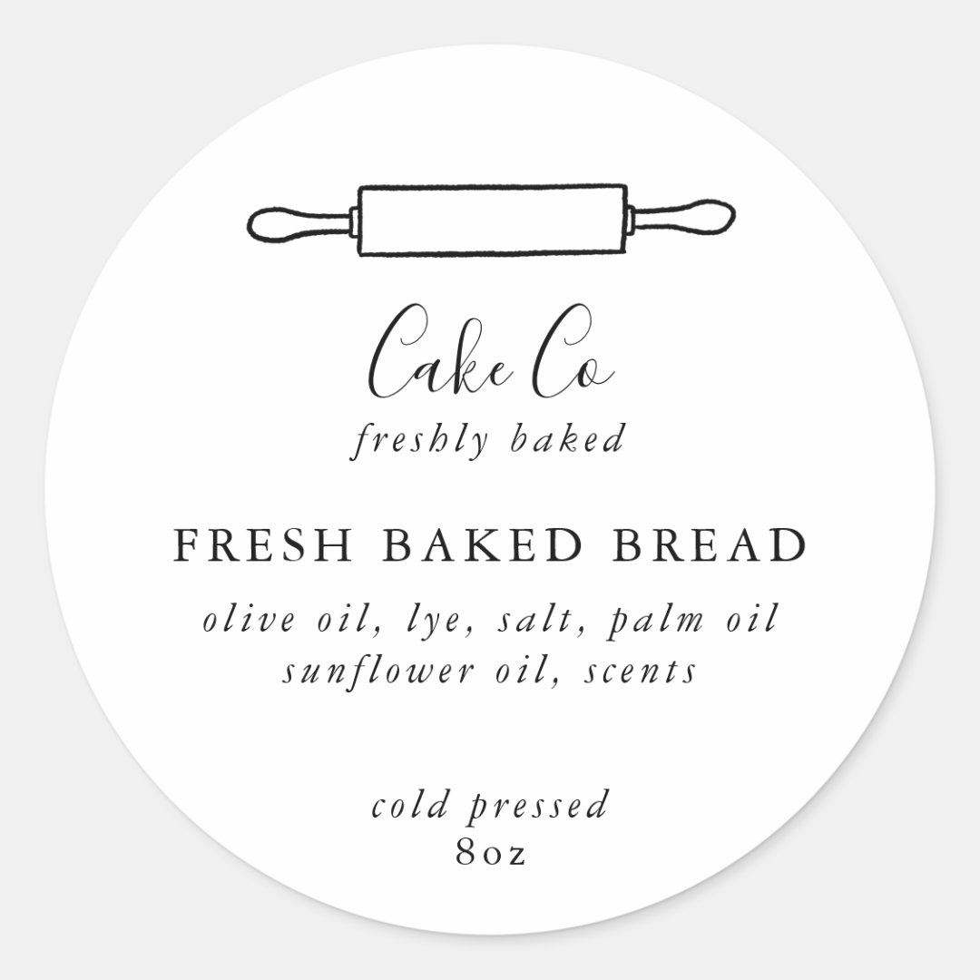 Customizeable Baking Stickers | Zazzle