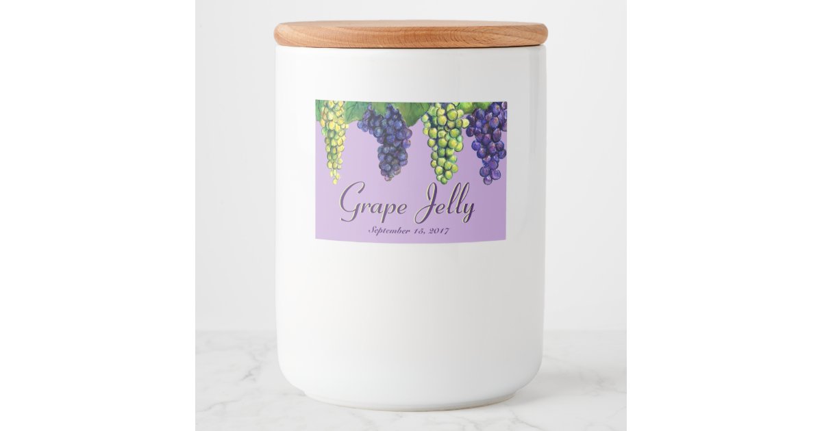 Customizeable Grape Jelly and Jam Label | Zazzle