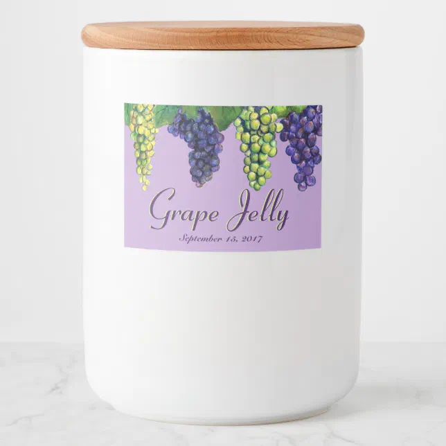 Customizeable Grape Jelly and Jam Label | Zazzle