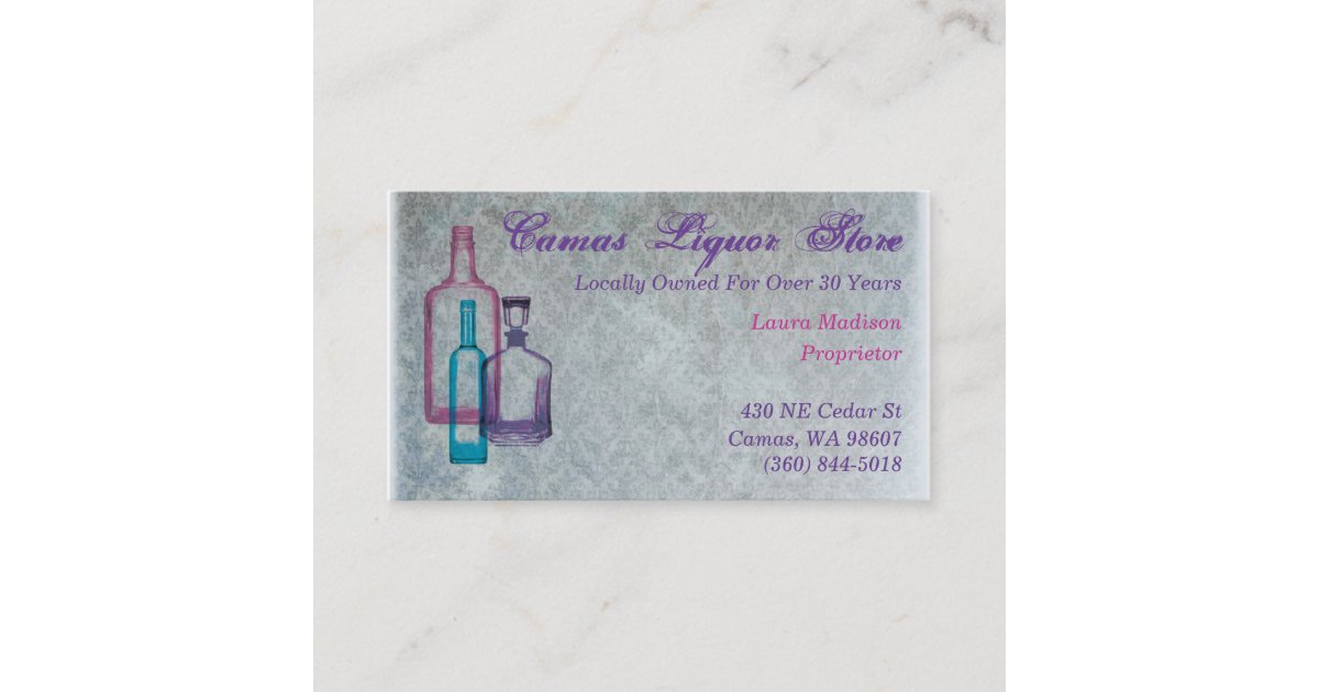 Customizeable Liquor Store Business Cards | Zazzle