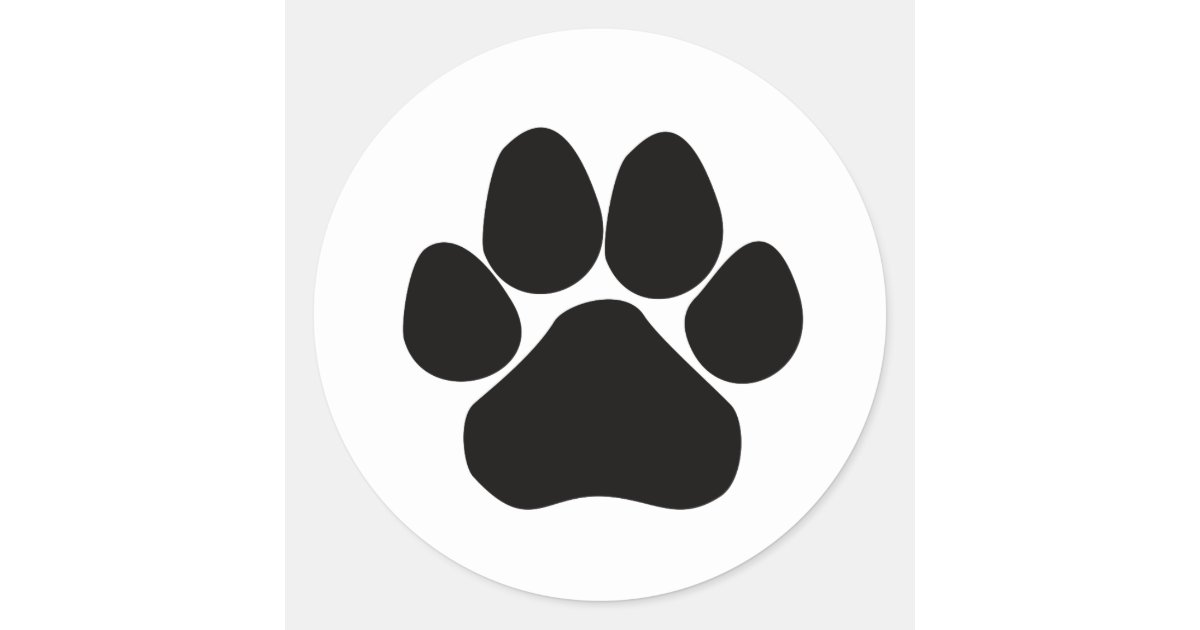 Customizeable Paw Print Sticker | Zazzle