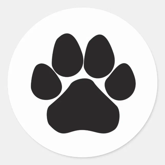 Customizeable Paw Print Sticker | Zazzle
